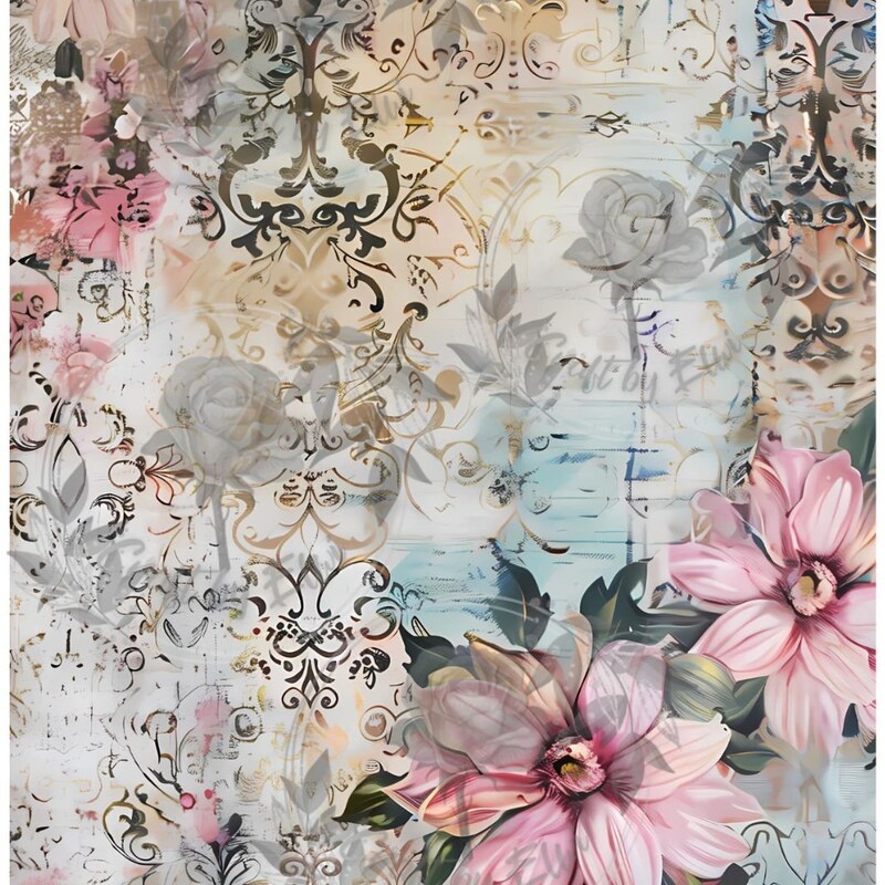 Decoupage Flowers - Etsy