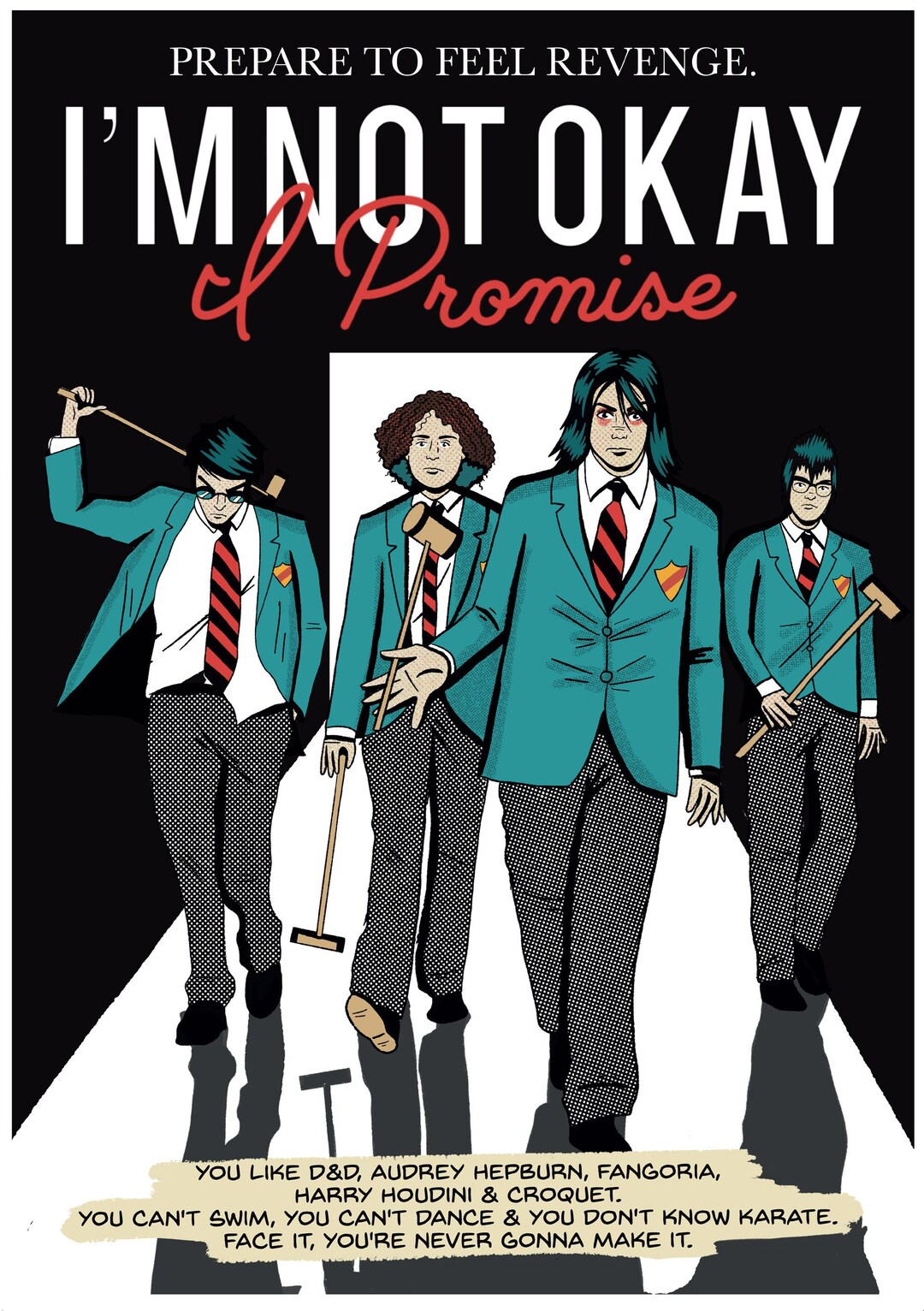 Not Okay Comic Book Poster My Chemical Romance Inspired - Etsy