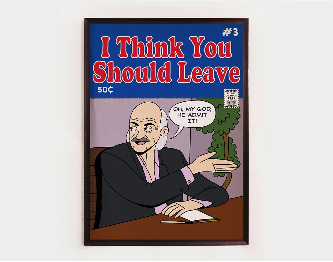 He Admit It Comic Book Poster I Think You Should Leave Inspired - Etsy