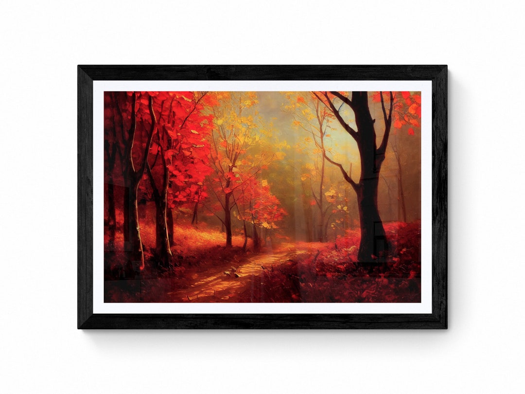 Autumn Fall Colors Ai Generated Art Digital Print Instant Download Oil ...