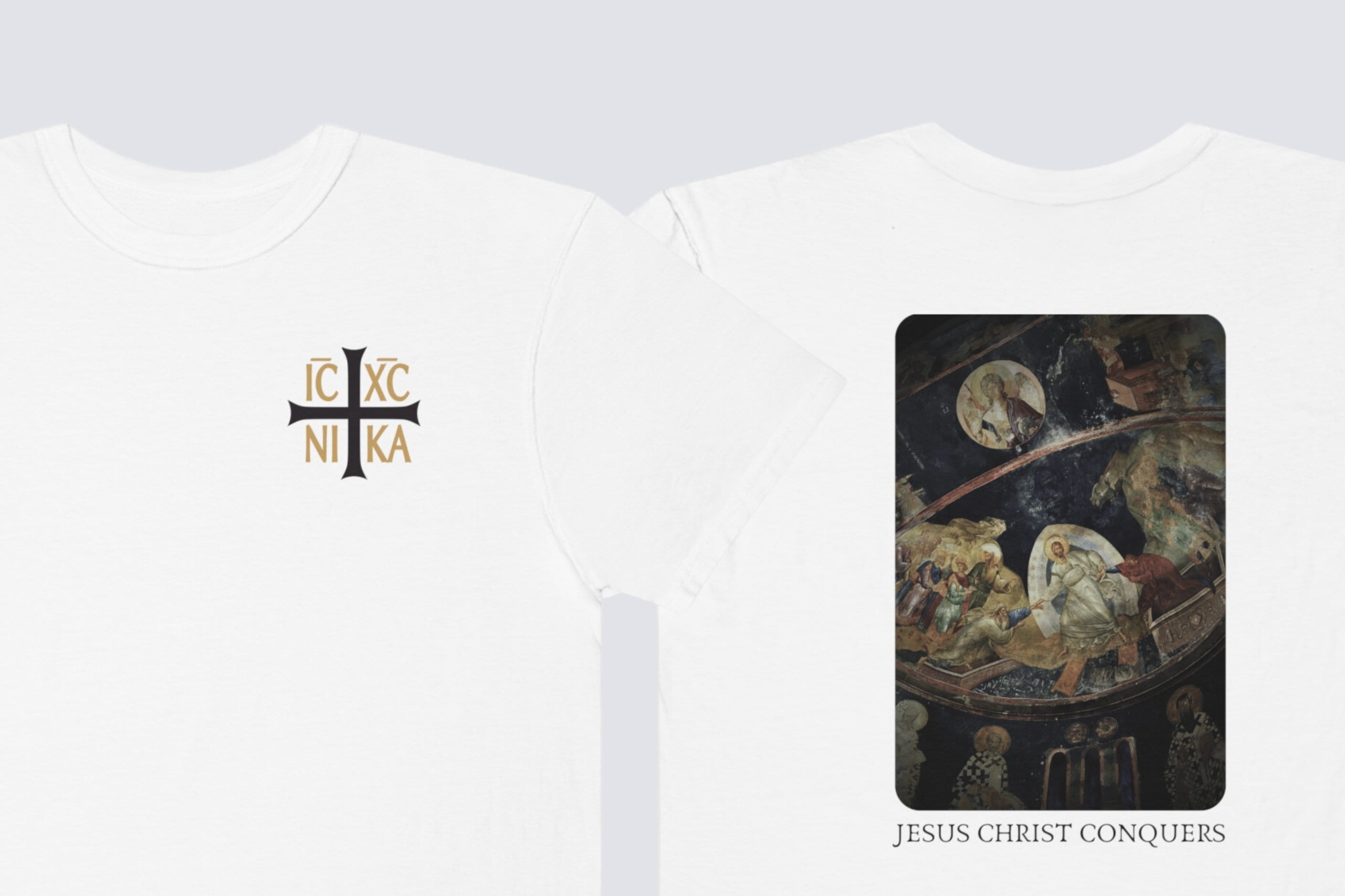 Jesus Christ Conquers Unisex Tshirt, Orthodox Icon Shirt, Christ's ...