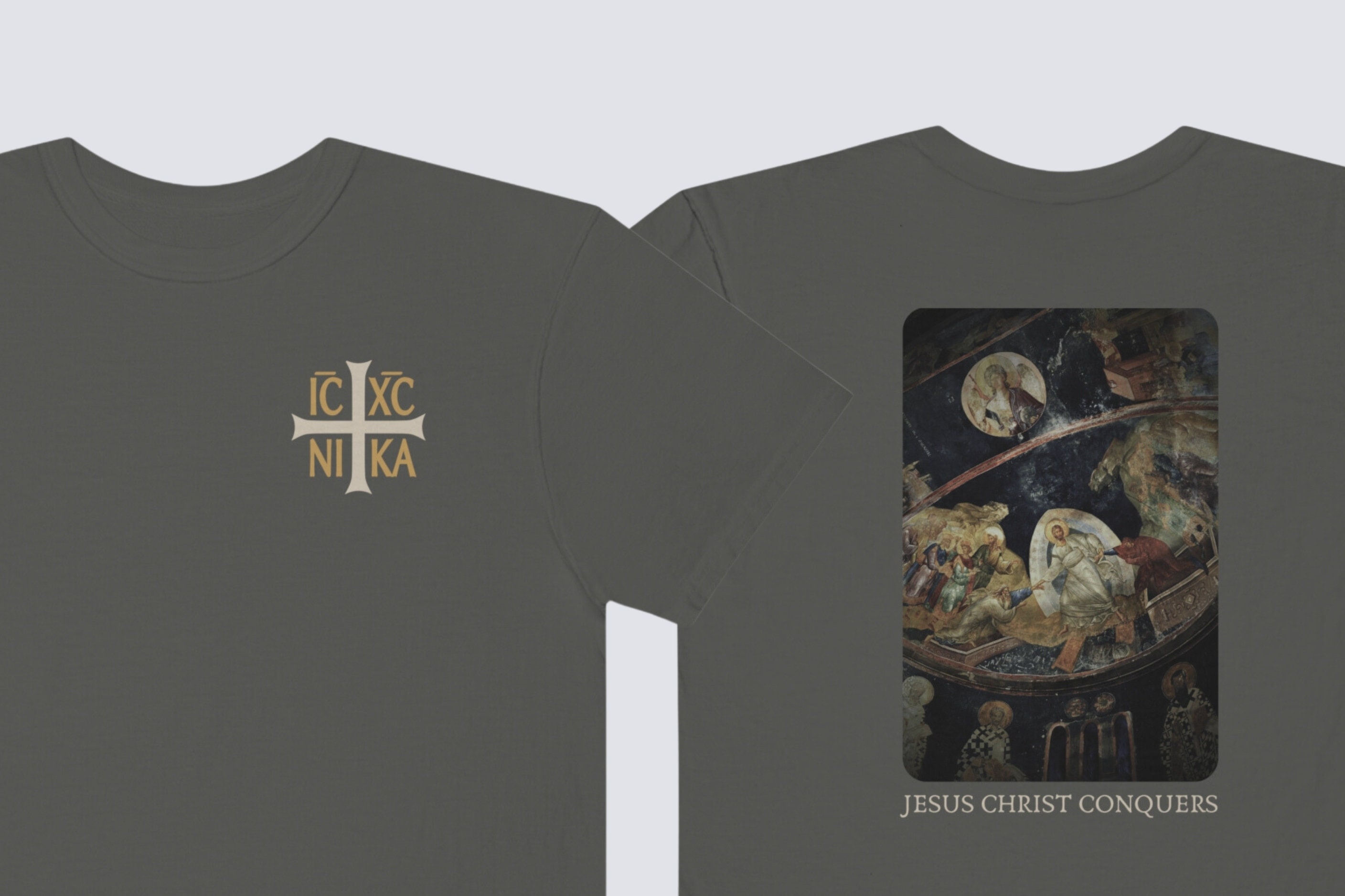 Jesus Christ Conquers Unisex Tshirt Orthodox Icon Shirt - Etsy