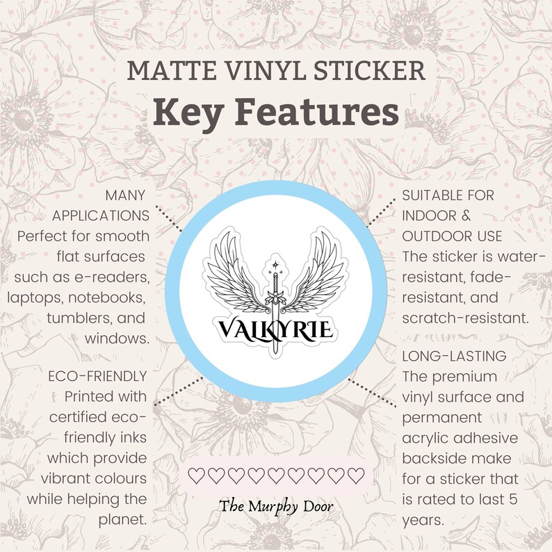 Valkyrie Sticker ACOTAR Matte Vinyl Laptop Decal A Court of - Etsy