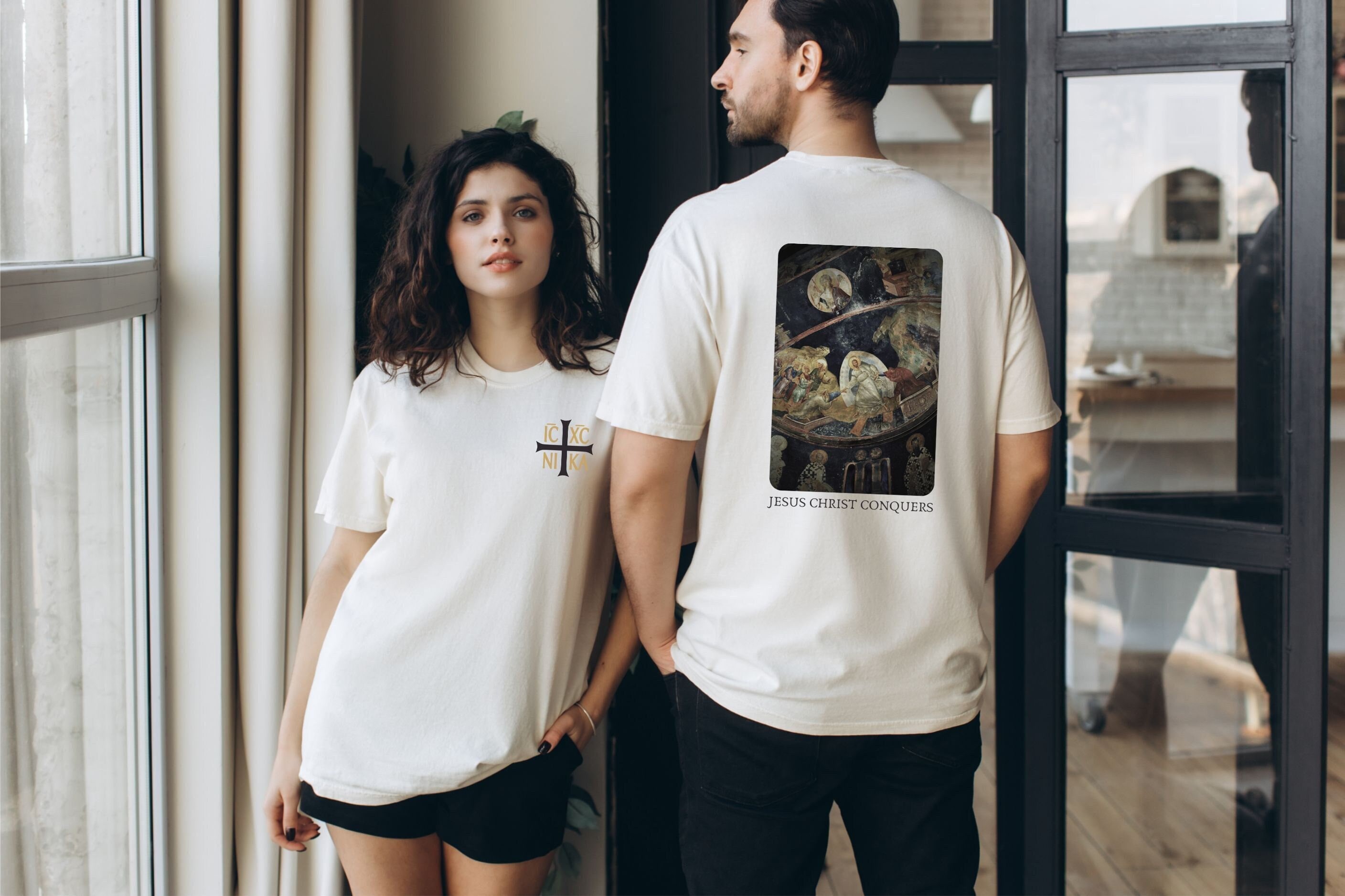 Jesus Christ Conquers Unisex Tshirt, Orthodox Icon Shirt, Christ's ...
