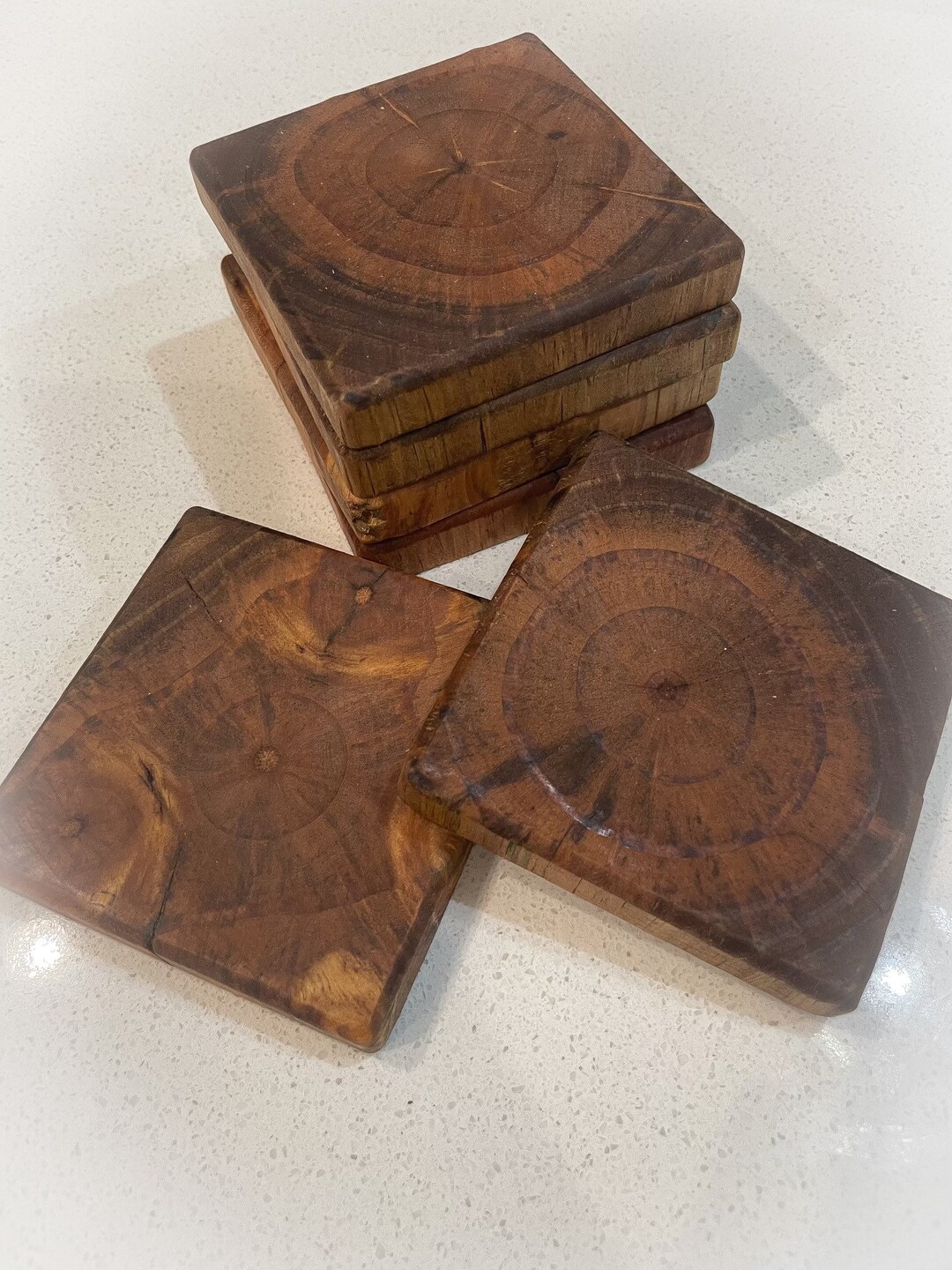 Rustic Wood Coasters - Etsy