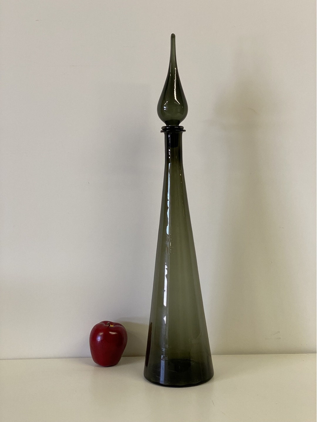 Genie Bottle! Large Mid Century Modern Empoli Italian Guildcraft Glass ...