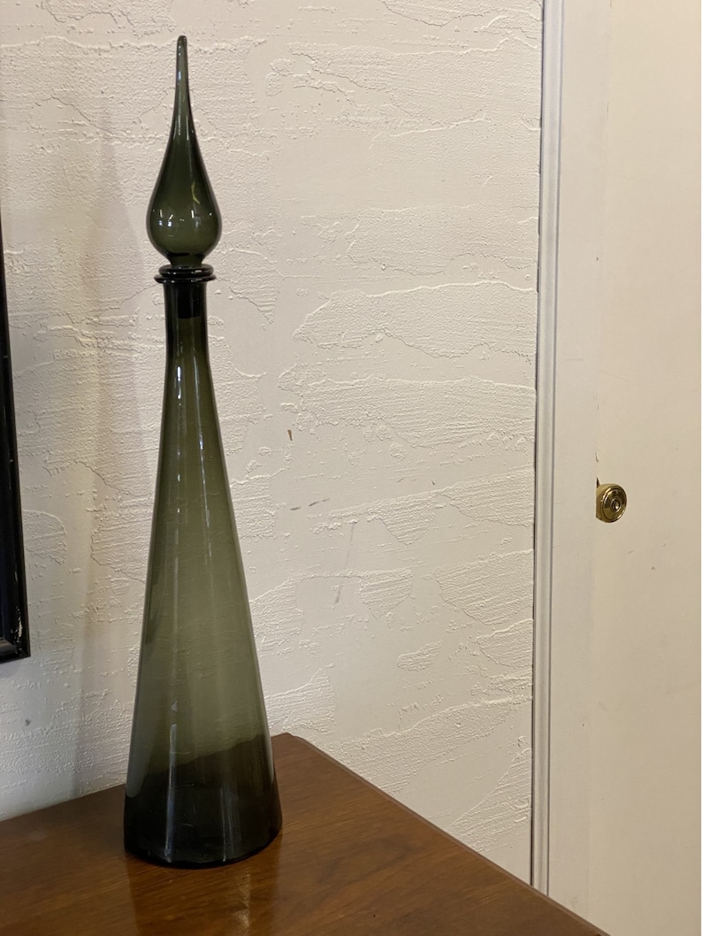 Genie Bottle! Large Mid Century Modern Empoli Italian Guildcraft Glass ...