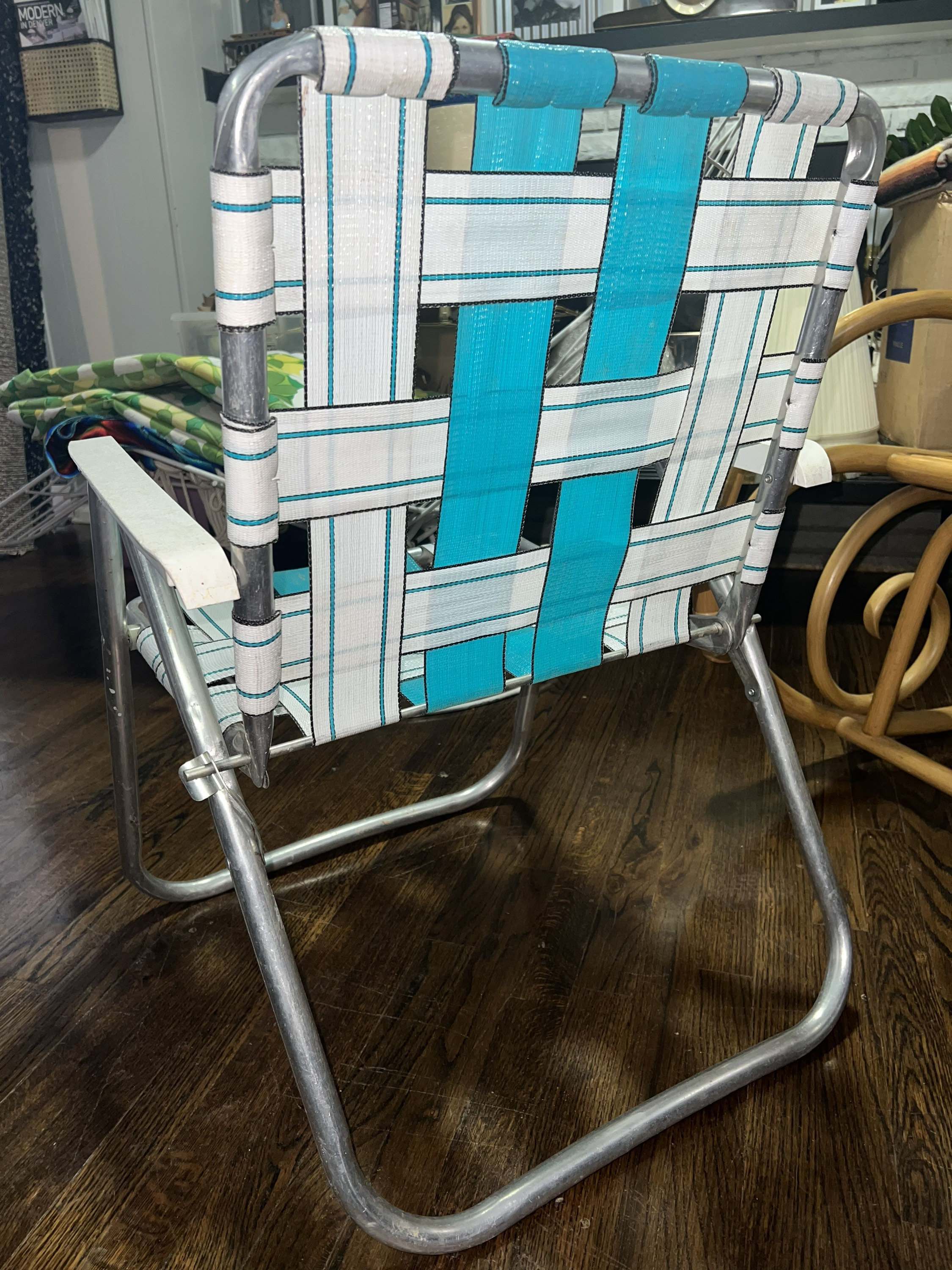 1970's Sunbeam Outdoor Folding Webbed Lawn Chair - Etsy