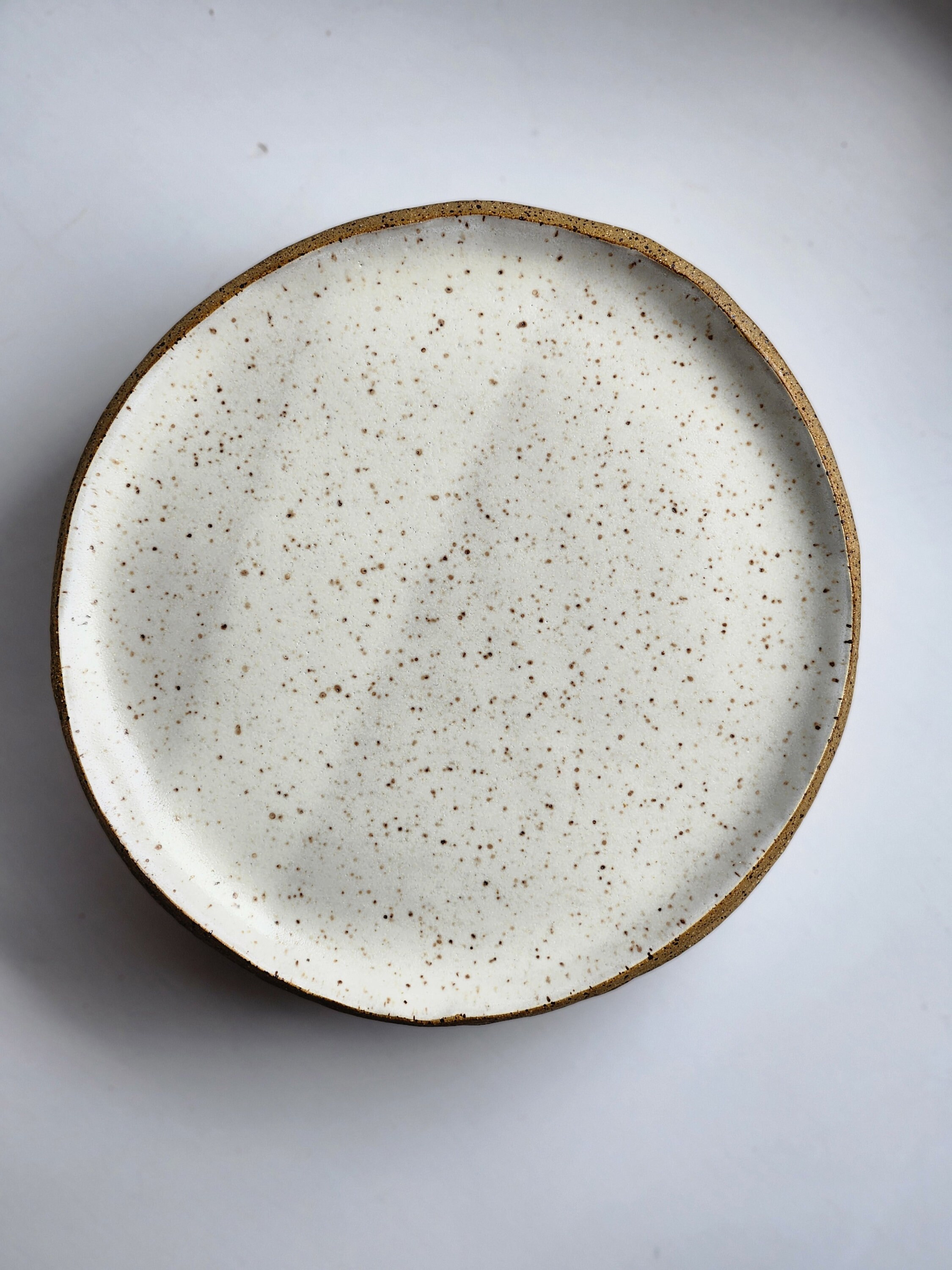 Hand Built Simple Modern sea Salt Speckled Clay Salad/side/dessert ...