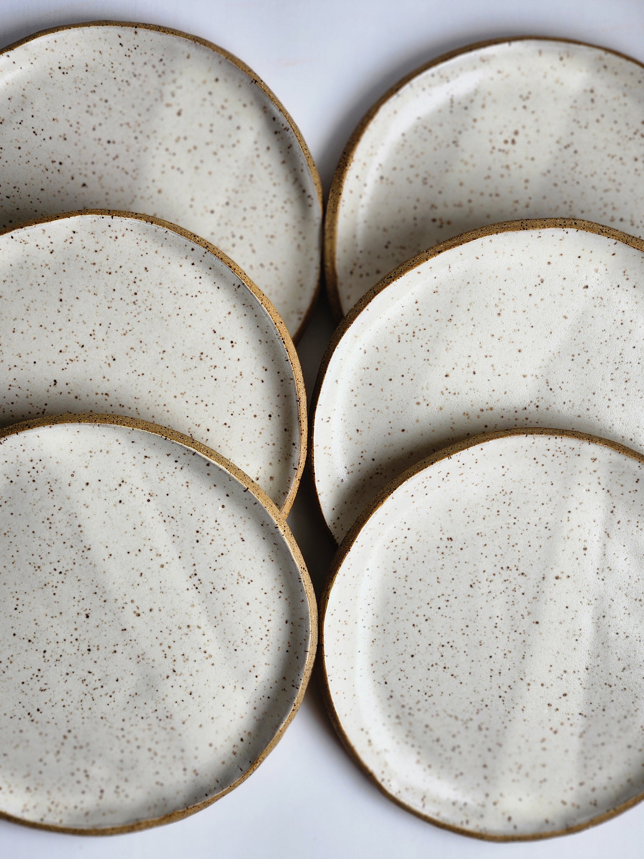 Hand Built Simple Modern sea Salt Speckled Clay Salad/side/dessert ...