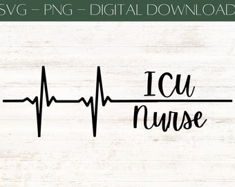 ICU Heart SVG PNG Cut File Vector for Cricut Clip Art and - Etsy