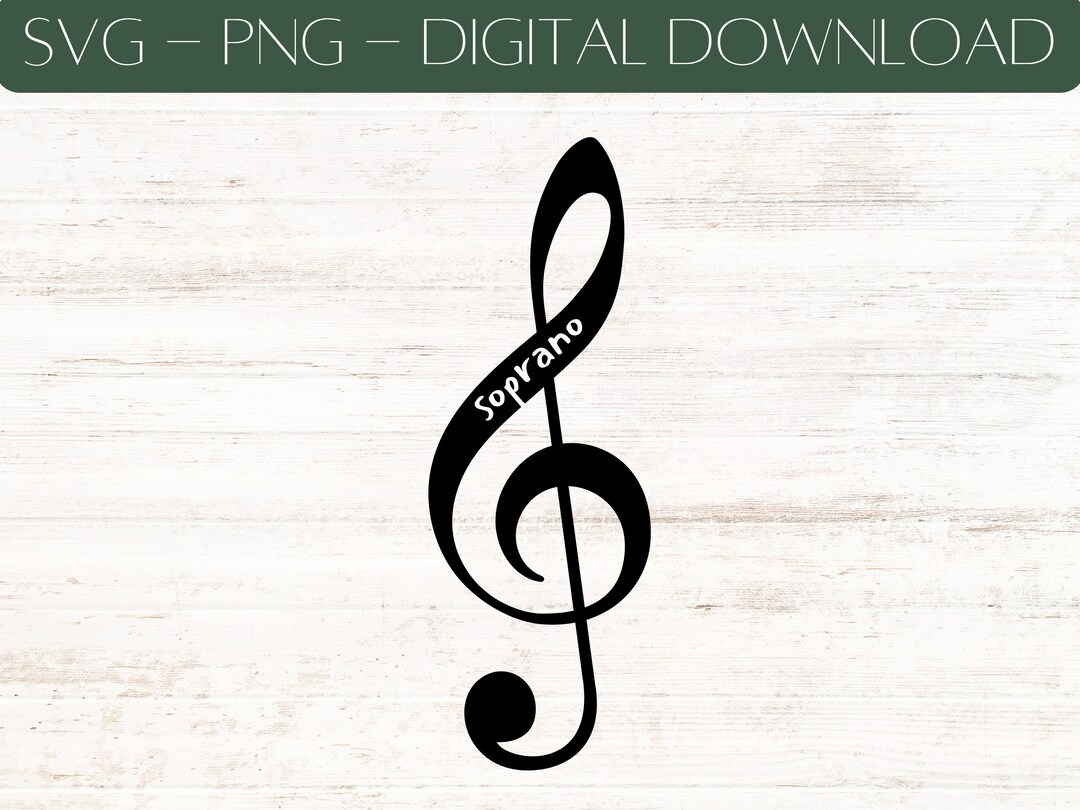 Soprano Treble Clef Choir SVG PNG Cut File Vector for Cricut - Etsy