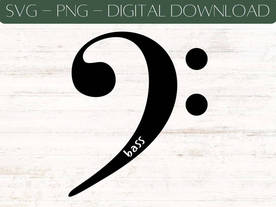 Bass Clef Choir SVG PNG Cut File Vector for Cricut, Clip Art, and Gifts ...