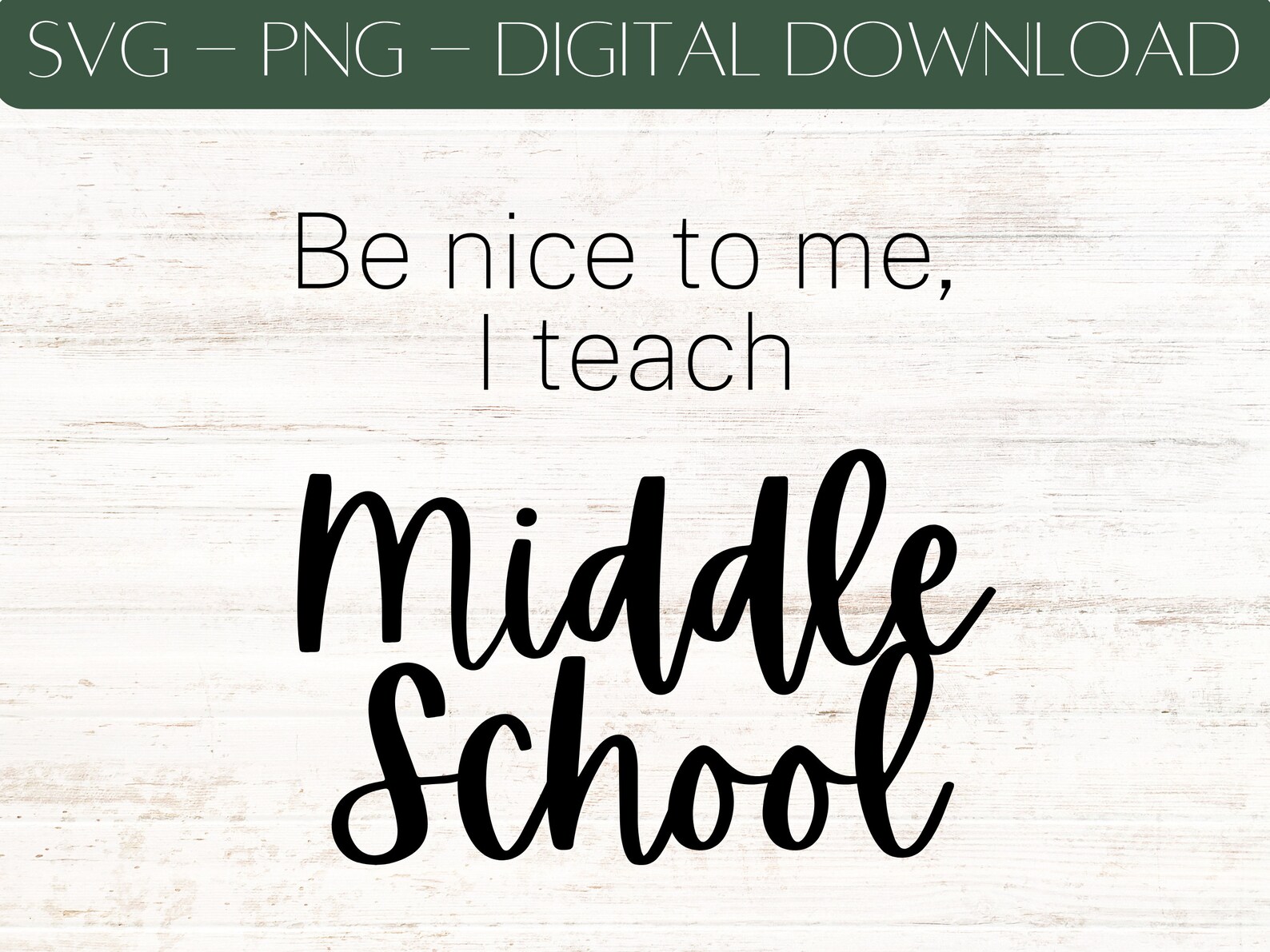 Funny Middle School Teacher Junior High SVG PNG Cut File Vector for ...