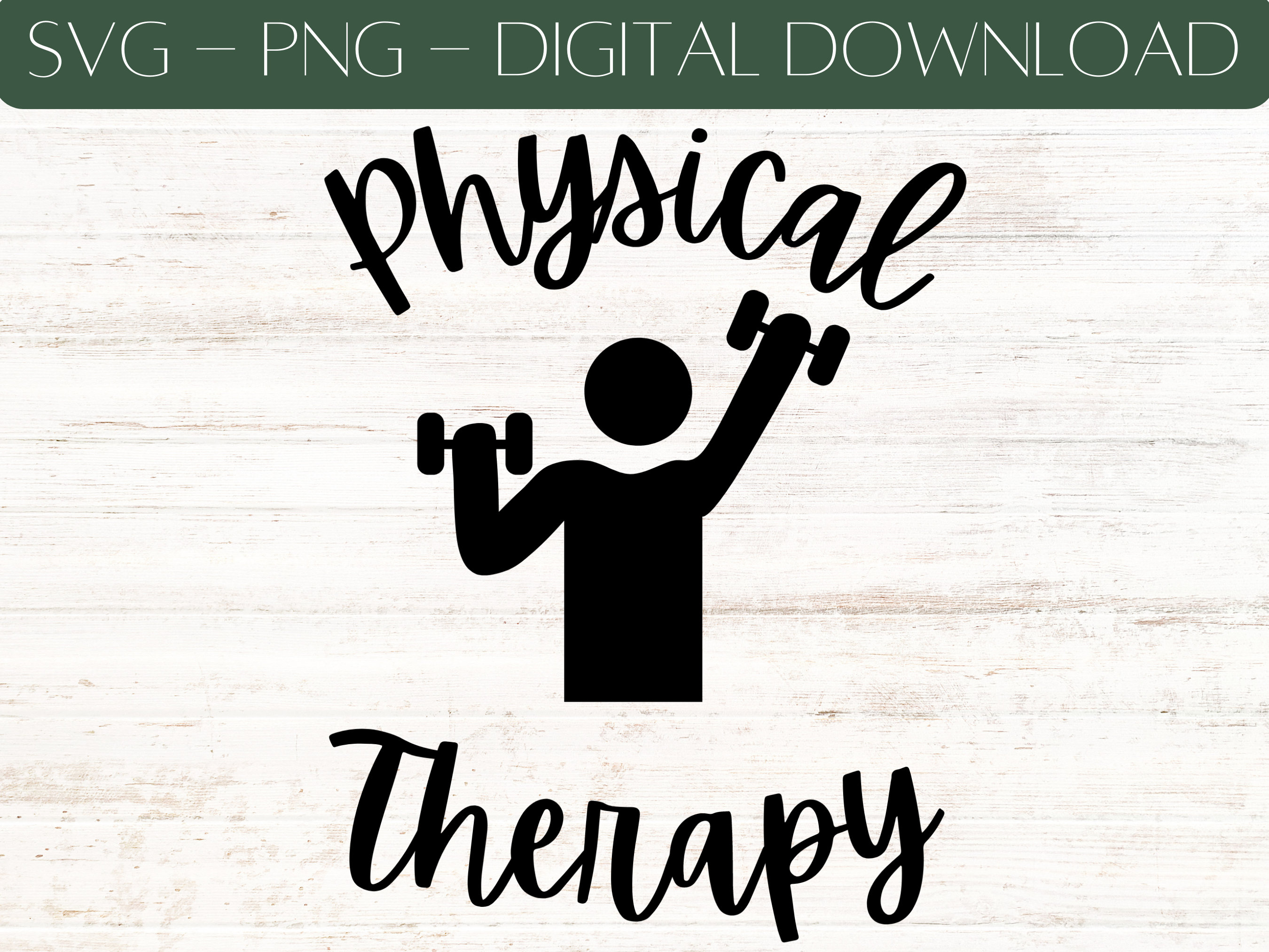 Physical Therapist Calligraphy SVG PNG Cut File Vector for Cricut, Clip ...