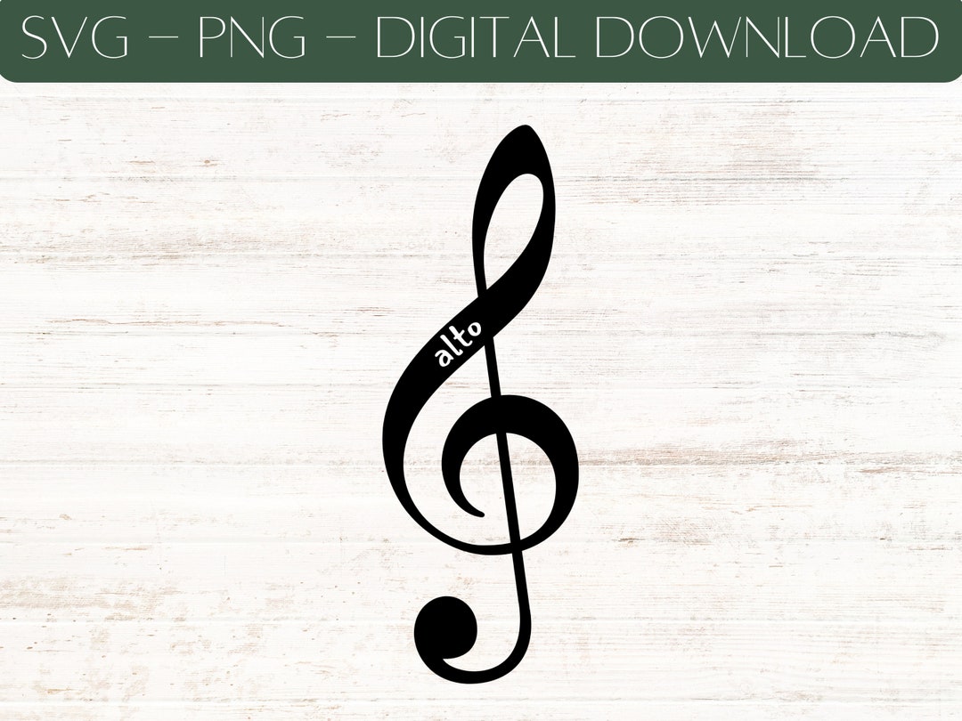 Alto Treble Clef Choir SVG PNG Cut File Vector for Cricut - Etsy