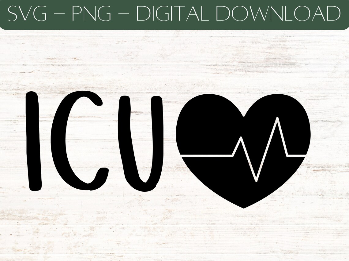 ICU Heart SVG PNG Cut File Vector for Cricut, Clip Art, and Gifts - Etsy