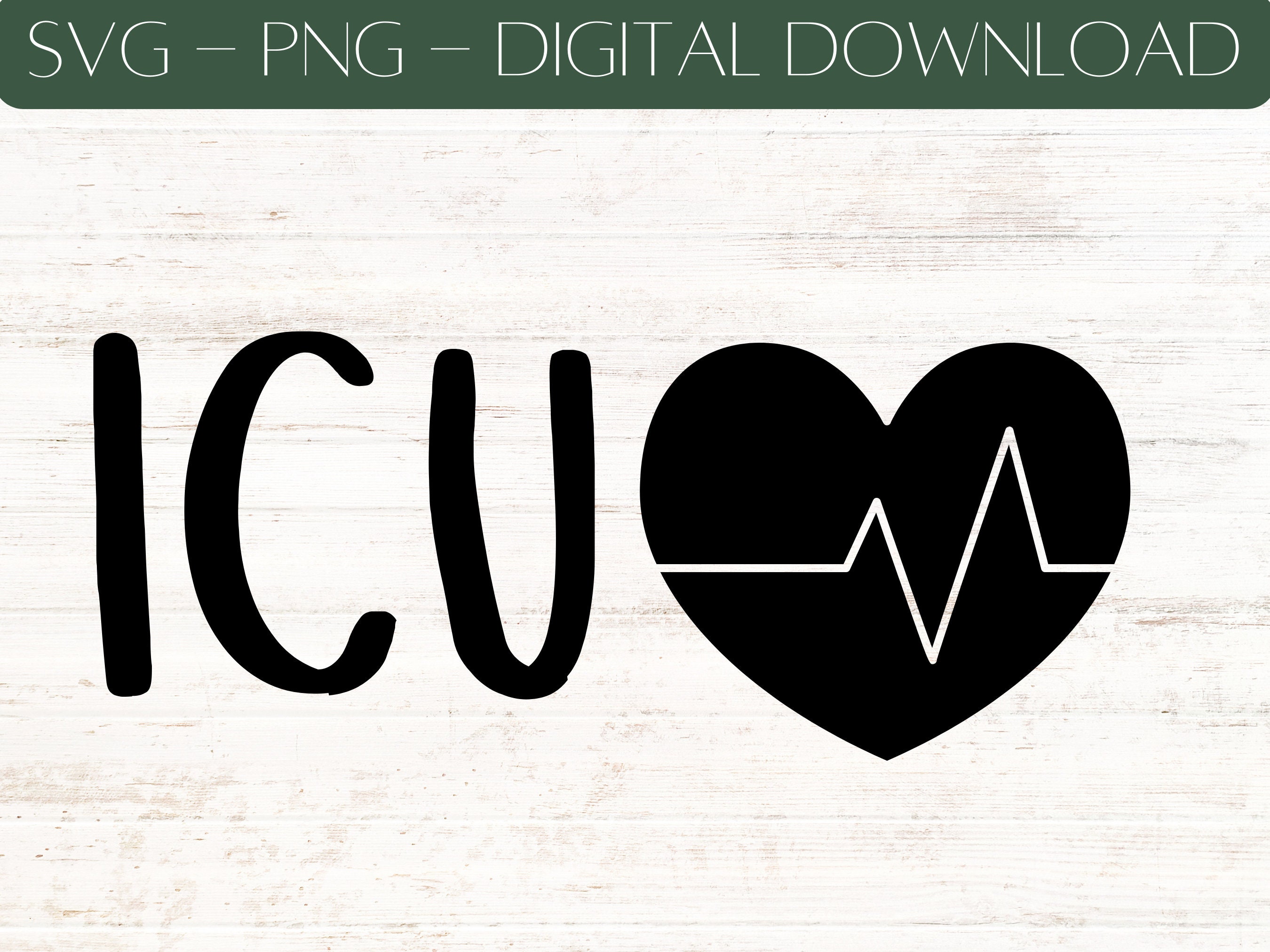 ICU Heart SVG PNG Cut File Vector for Cricut, Clip Art, and Gifts - Etsy
