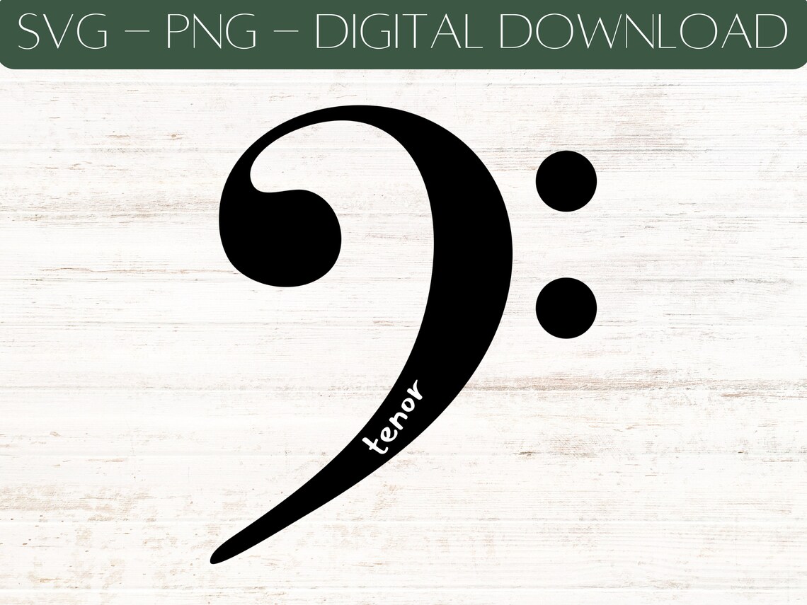 Tenor Bass Notenschlüssel Chor SVG PNG Plotterdatei Vektor für - Etsy.de