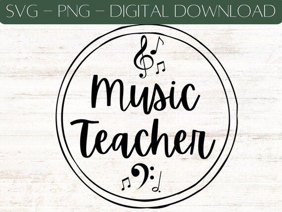 Music Teacher Music Notes SVG PNG Cut File Vector for Cricut - Etsy