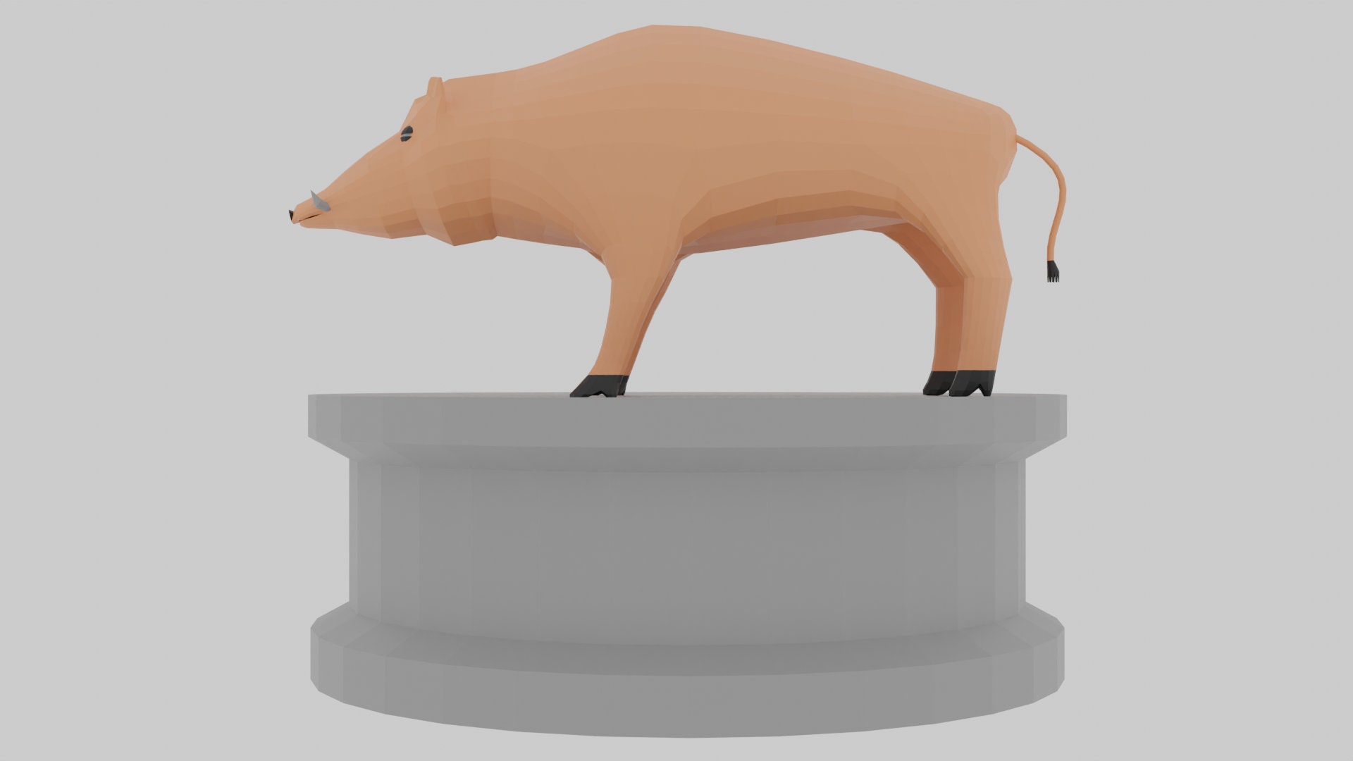 3D Model Boar Statue/ FBX Blend - Etsy