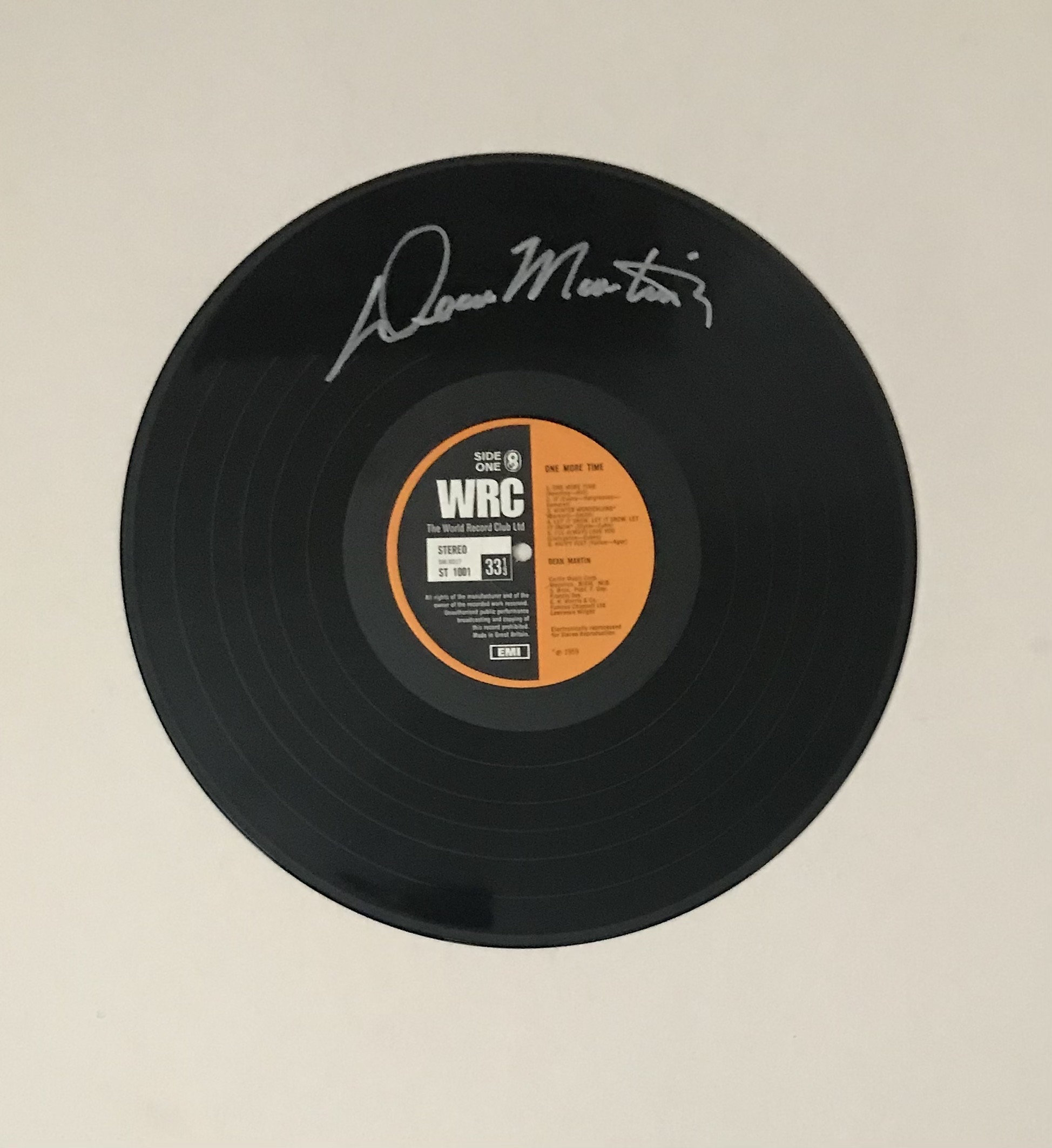 Dean Martin Autographed LP Vinyl Display Record - Etsy