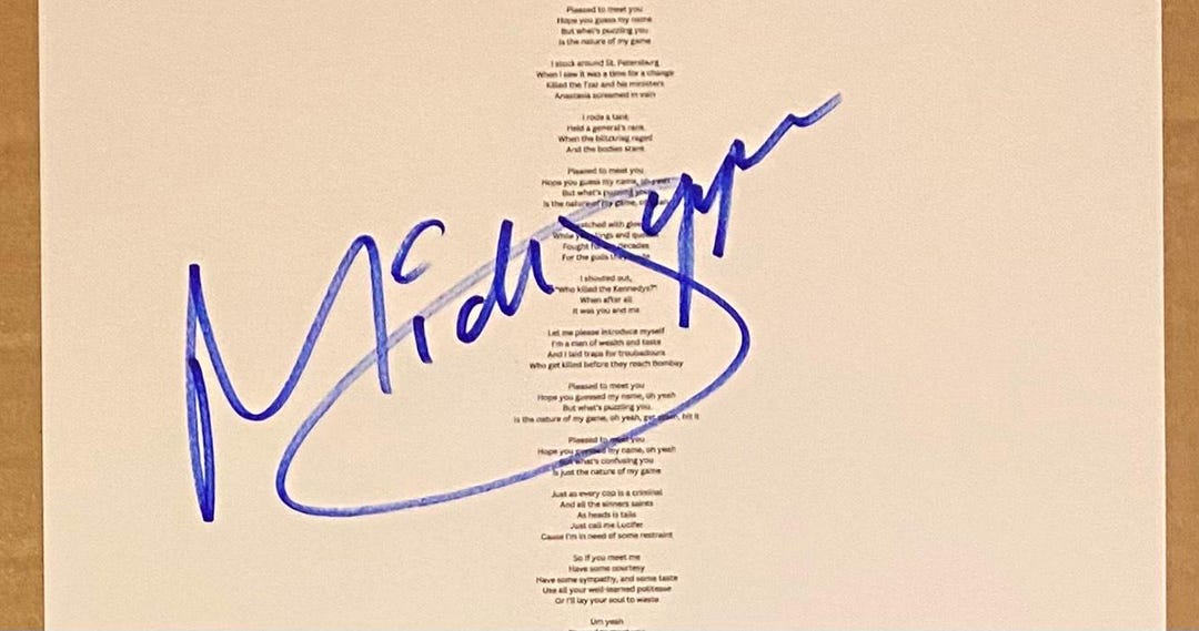 Mick Jagger Rolling Stones Autograph on A4 Sheet Inc COA - Etsy