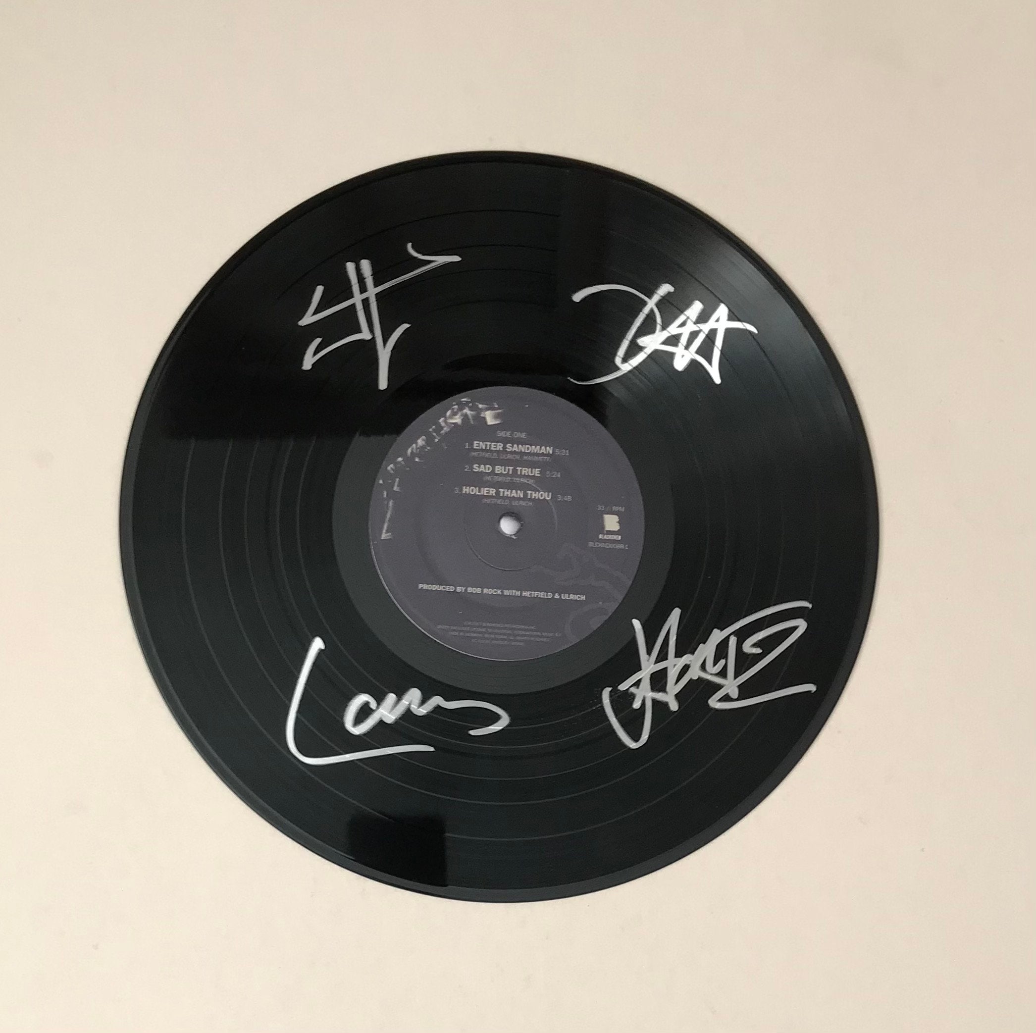 Metallica Autographed LP Vinyl Display Record - Etsy