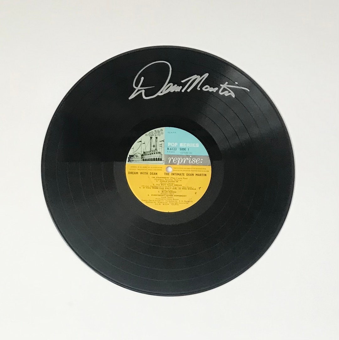 Dean Martin Autographed LP Vinyl Display Record - Etsy