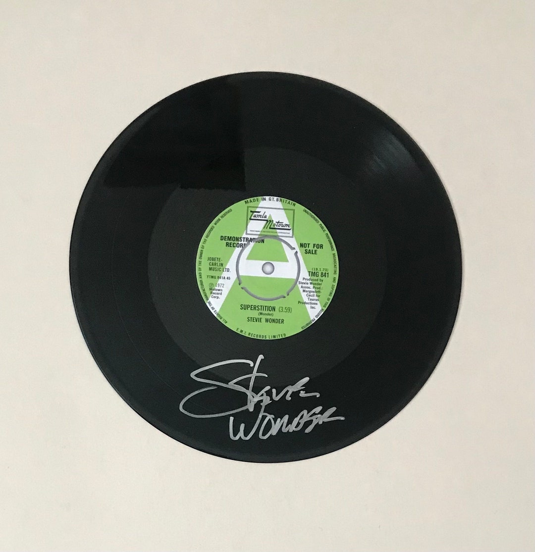 Stevie Wonder Autographed LP Vinyl Display Record - Etsy