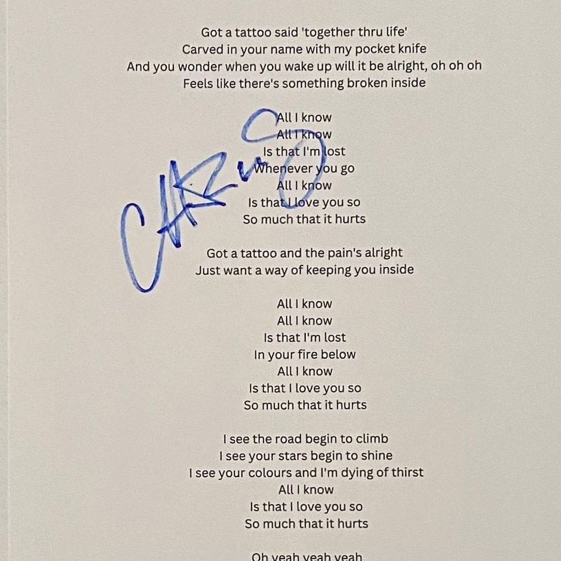 Coldplay Signed Memorabilia - Etsy UK