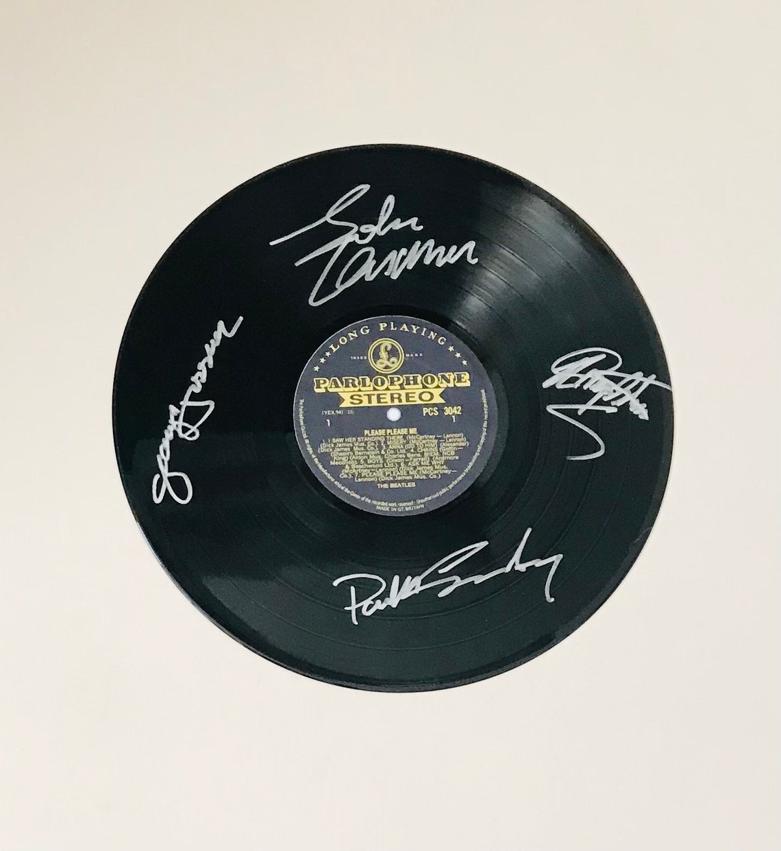 The Beatles Please Please Me Autographed LP Vinyl Display Record - Etsy