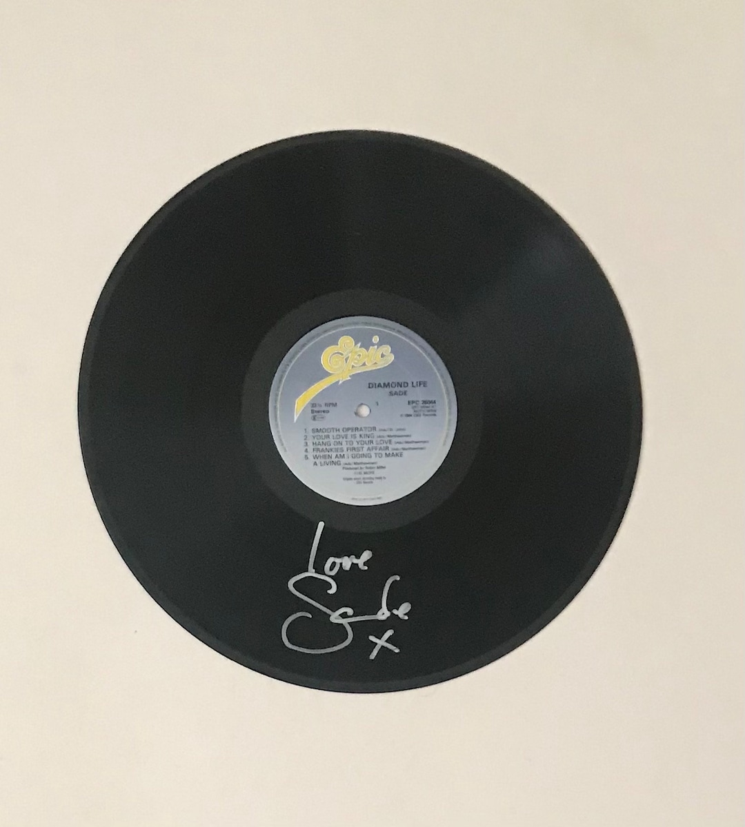 Sade Autographed LP Vinyl Display Record - Etsy