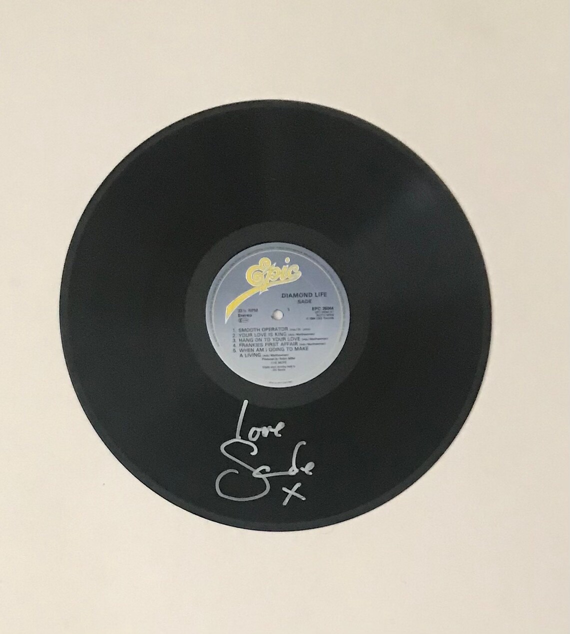 Sade Autographed LP Vinyl Display Record - Etsy