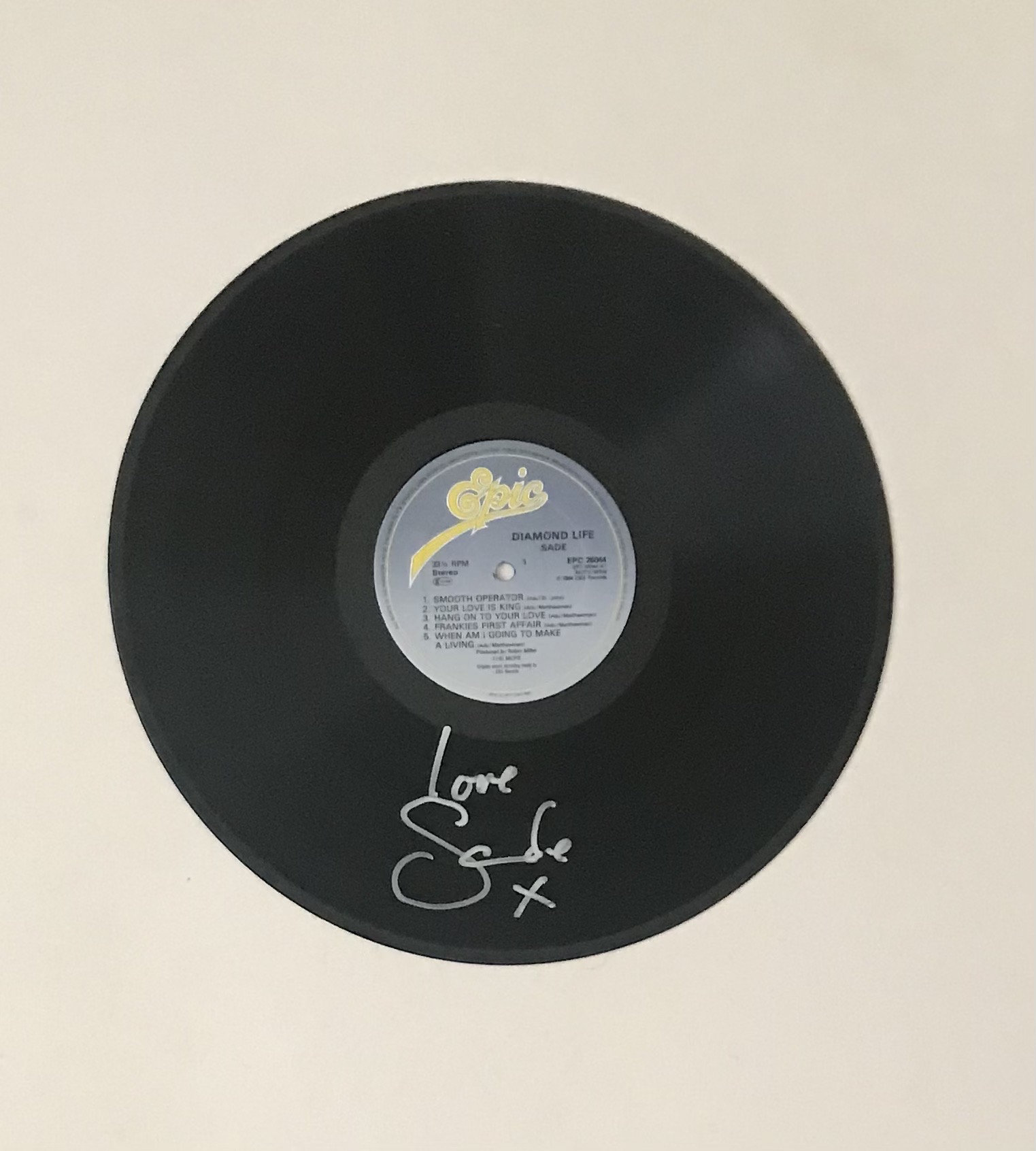 Sade Autographed LP Vinyl Display Record - Etsy