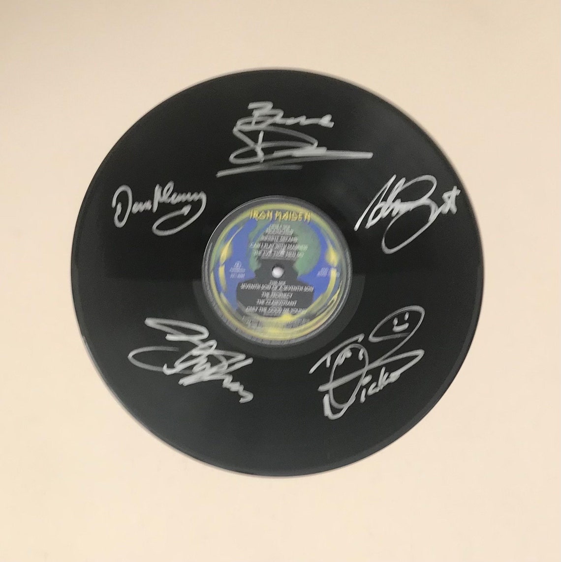 Iron Maiden Autographed LP Vinyl Display Record - Etsy