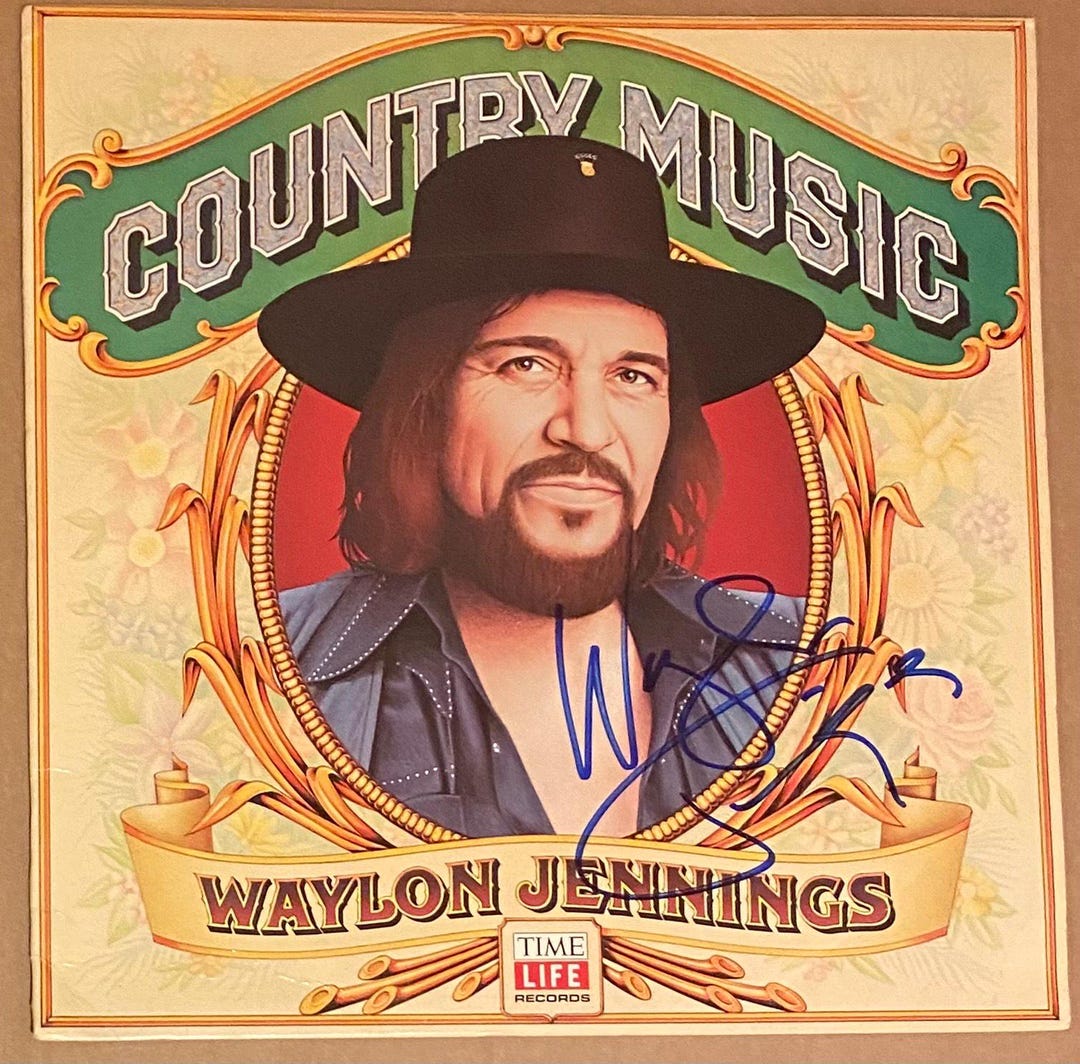 Waylon Jennings Autograph on Original LP Cover Inc COA - Etsy