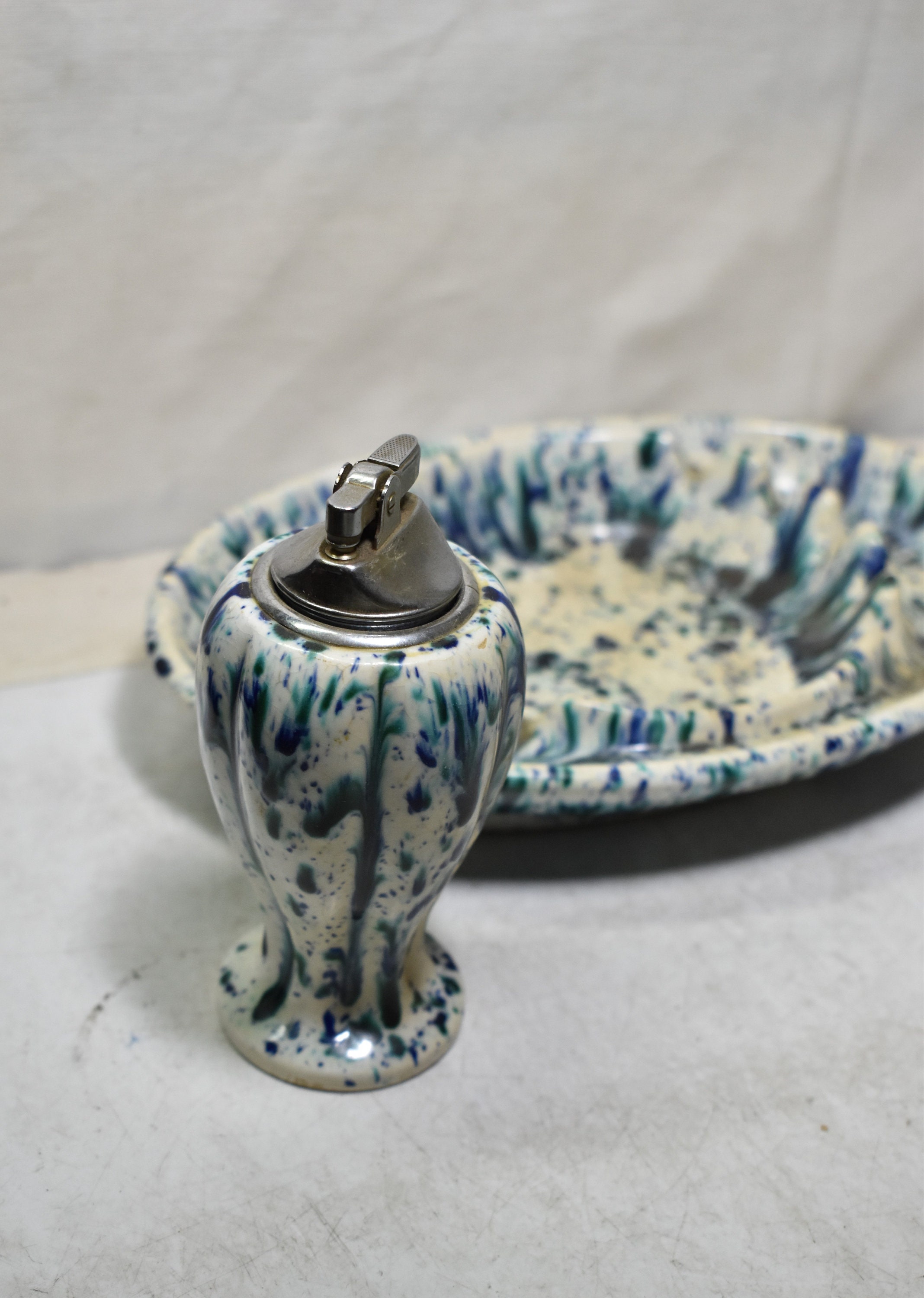 Vintage Collectible Tobacco Ashtray Set of Table Desk - Etsy
