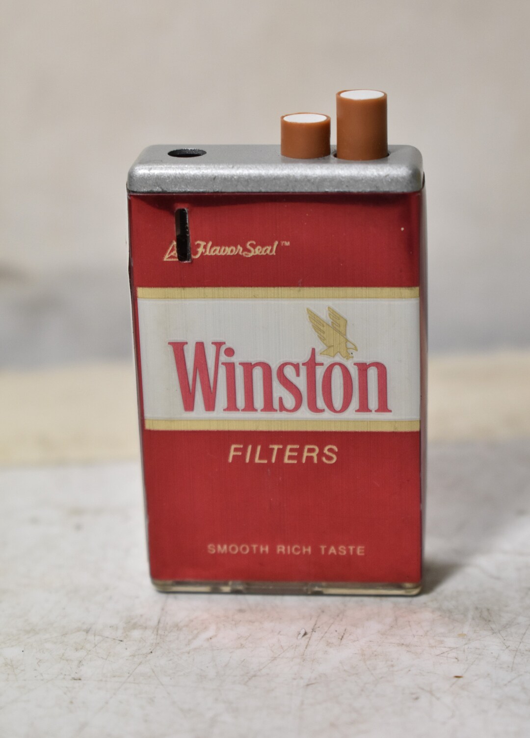 Vintage Collectible Advertising Tobacco Cigarette Lighter-smooth Rich ...