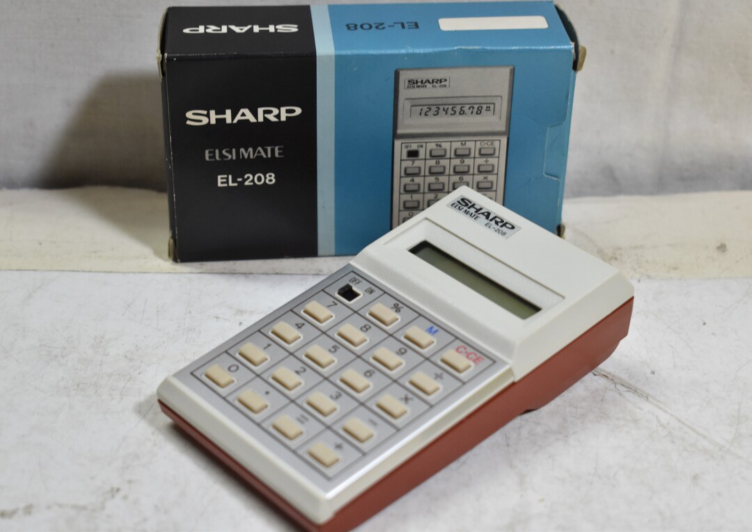 Vintage Sharp Elsi Mate EL-208 Calculator Made in Japan-sharp ...