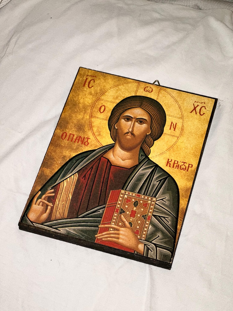 Orthodox Icon of Jesus Christ Pantocrator on Wood–christian Religious ...