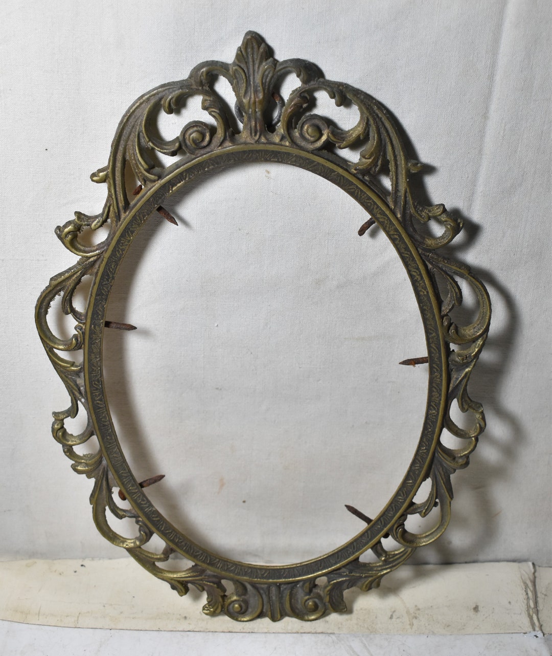 Vintage Collectible Bronze Frame Display-frame for Picture or Mirror ...