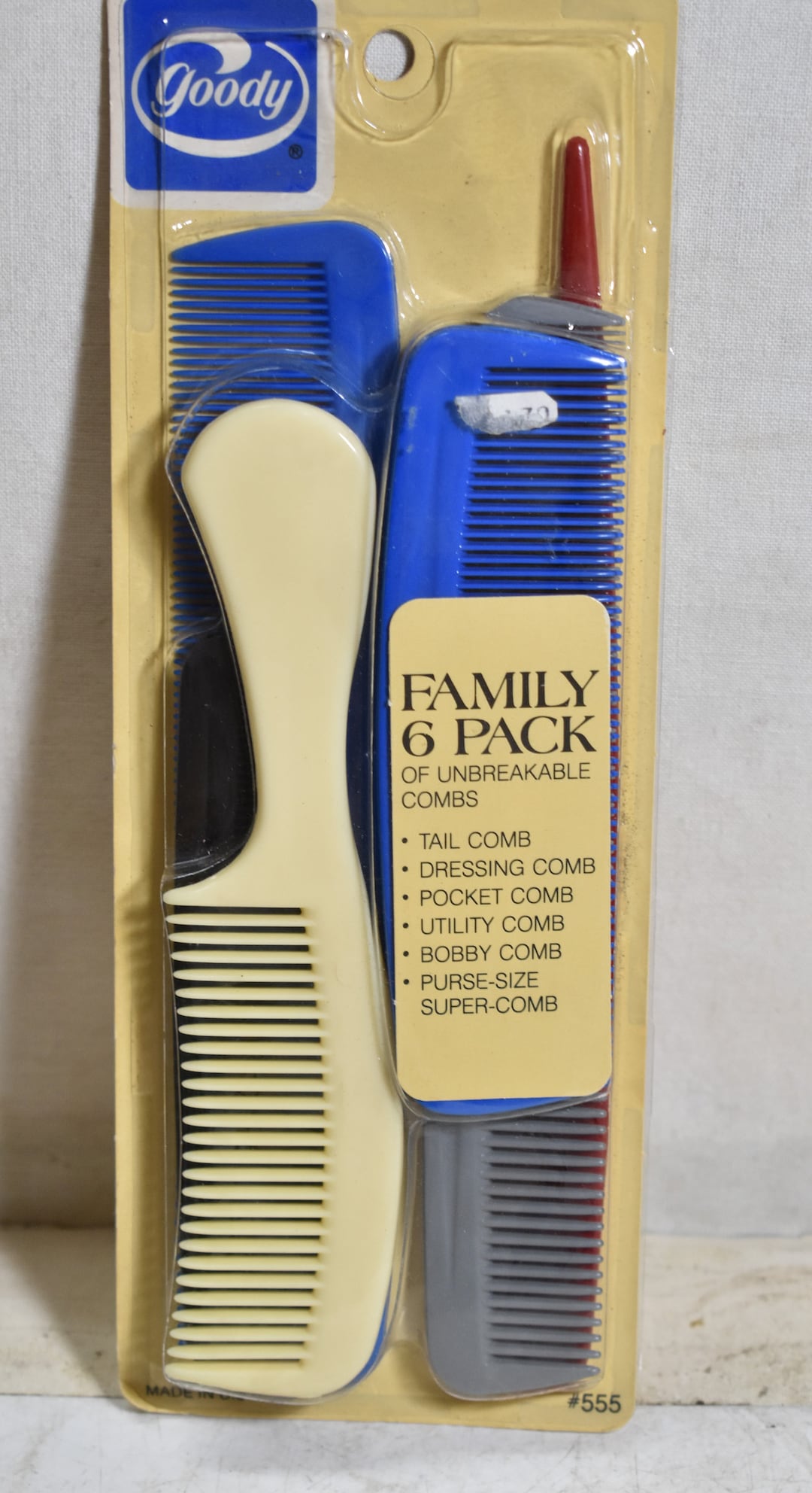 Vintage 1999 Goody Family Pack Hair Unbreakable Combs (6 Combs Incl ...