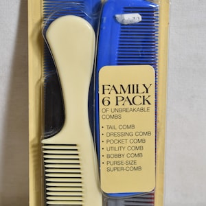 Vintage 1999 Goody Family Pack Hair Unbreakable Combs (6 Combs Incl ...