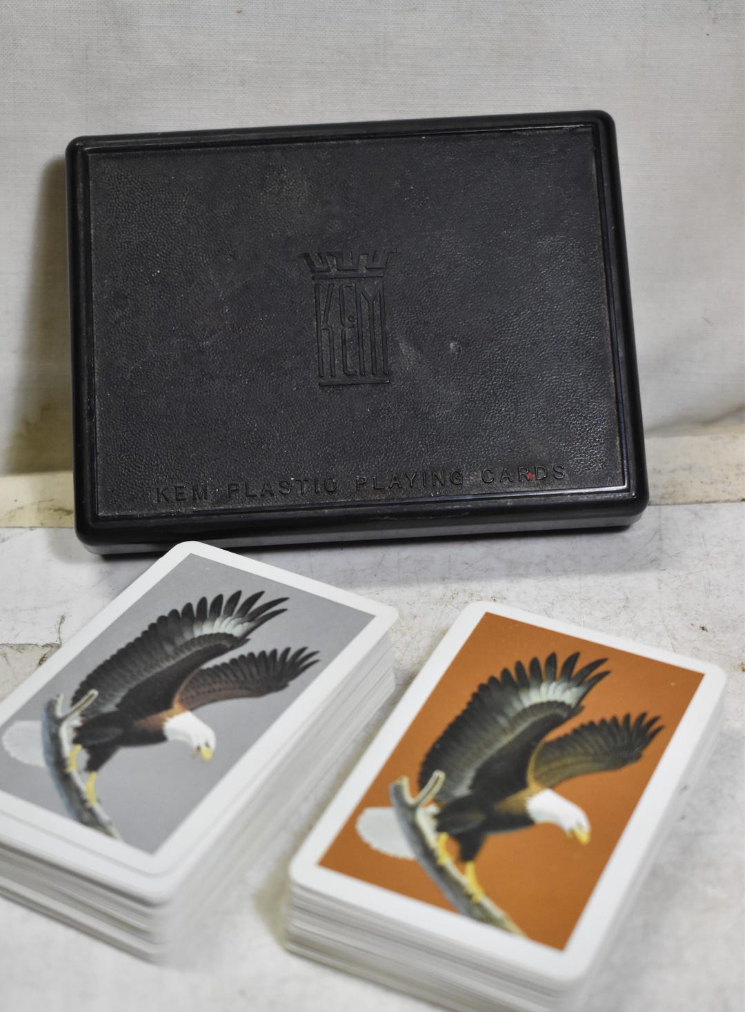 Vintage Collectible Double Deck Kem Plastic Playing Cards-2 Decks ...