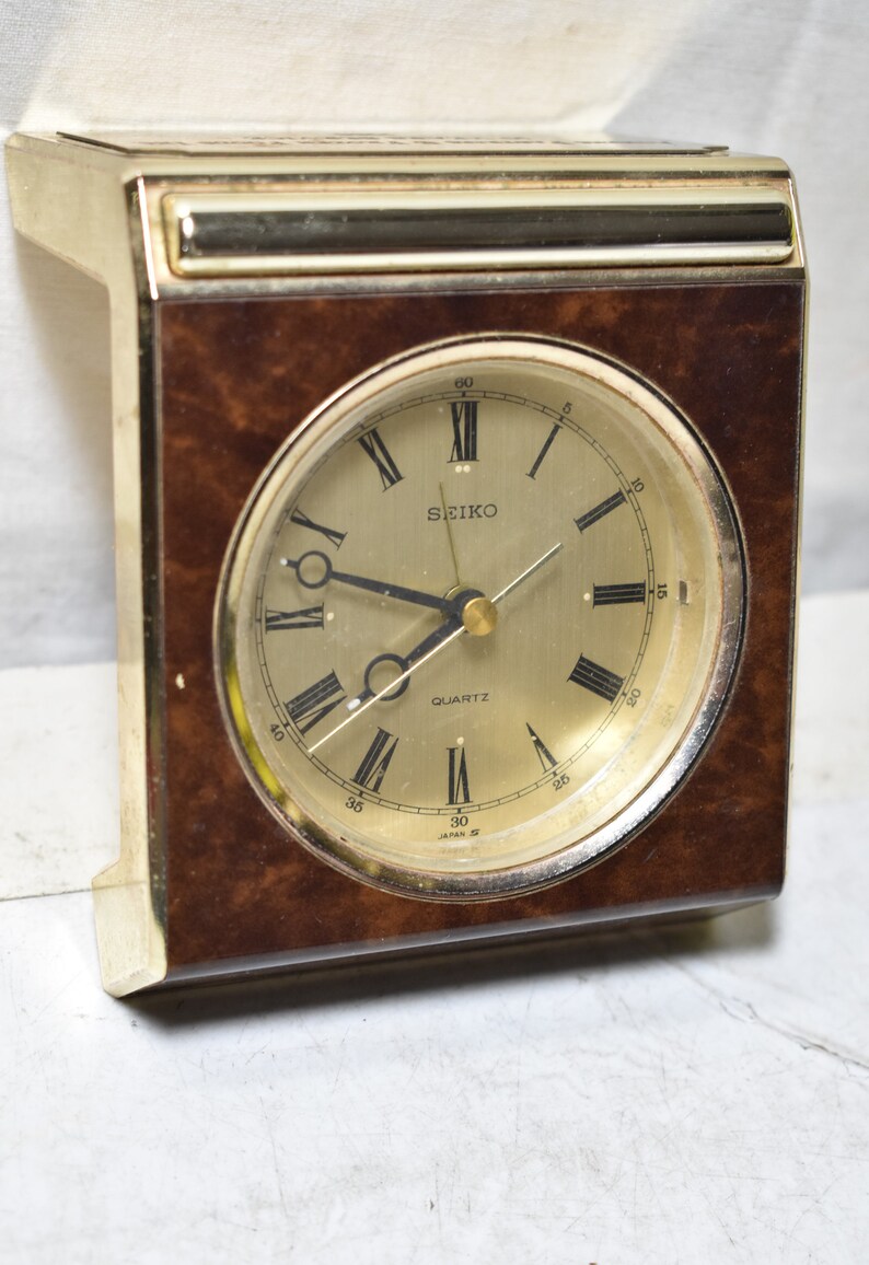 Vintage Seiko Quartz Made in Japan Table Desk Clock-home Decor Clock ...