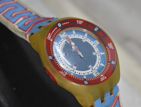 Vintage Collectible Rare Swatch Fun Border AG 2005 Sn… - Gem