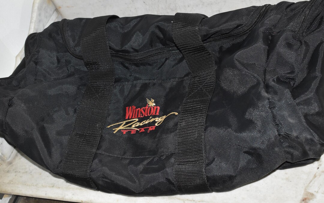 Vintage Winston Racing Team Nascar Black Bag Tobacco Memorabilia - Etsy