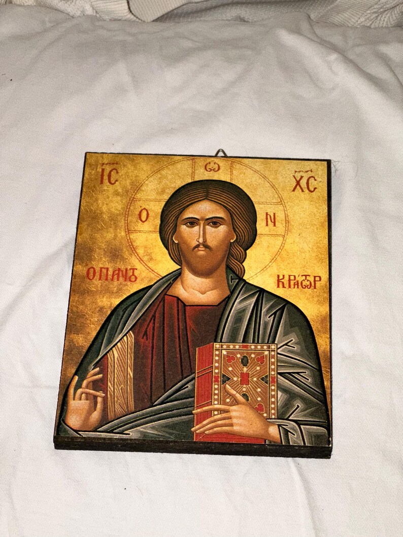 Orthodox Icon of Jesus Christ Pantocrator on Wood–christian Religious ...