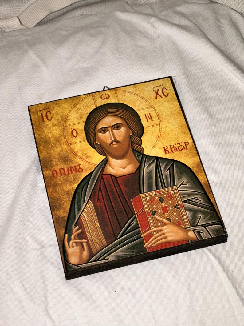 Orthodox Icon of Jesus Christ Pantocrator on Wood–christian Religious ...